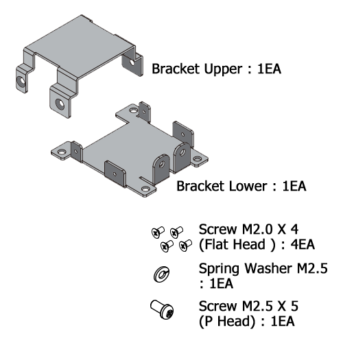 IR-Robot USA | IR-MB02- Metal bracket for MightyZAP Lateral mounting ...